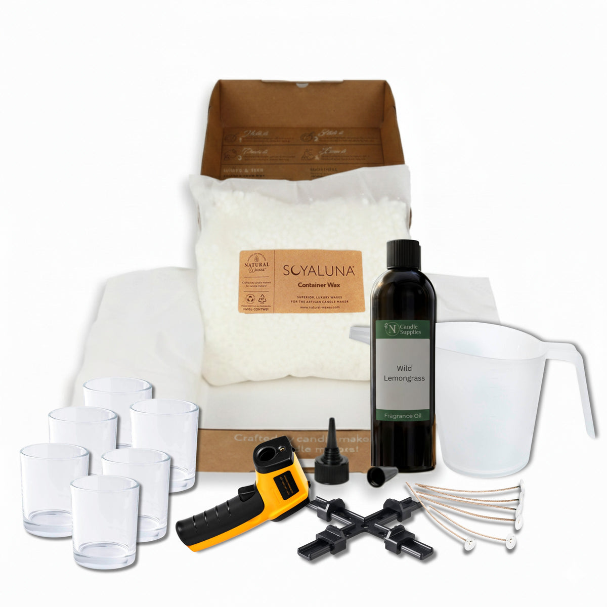 Candle Kit — Wild Lemongrass | 6 Clear Vessels, 25% Off – NI Candle ...