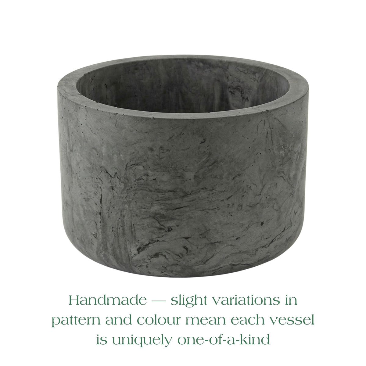 Small EU-Made Refillable Dark Grey GRC Candle Vessel | Pack of 6 – NI ...